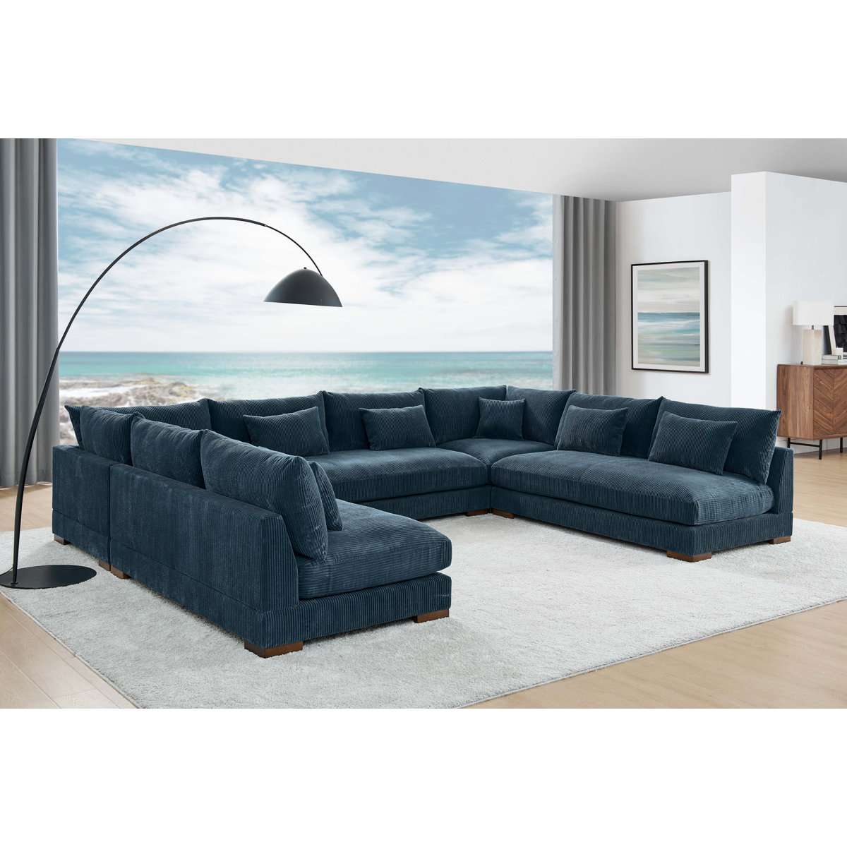 Wade Logan Caoimh 147" Wide Reversible Modular Sofa & Chaise & Reviews - Wayfair Canada